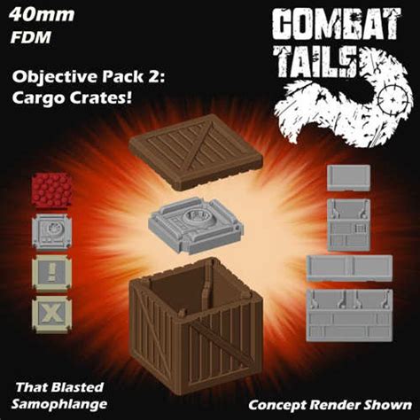 3d Printable Objective Pack 2 Cargo Crates By That Blasted Samophlange