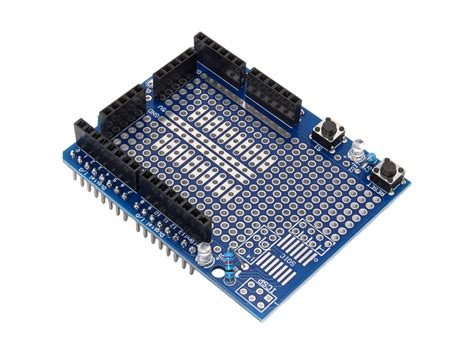 prototyping shield with mini breadboard for uno r3 arduino