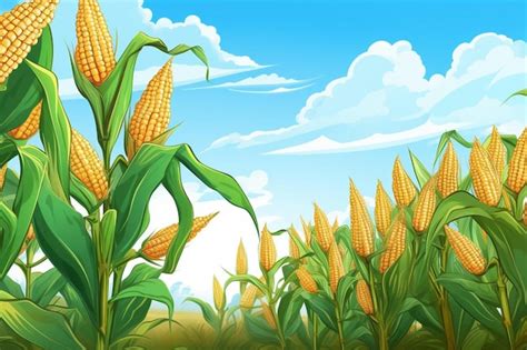 Cartoon Corn Field