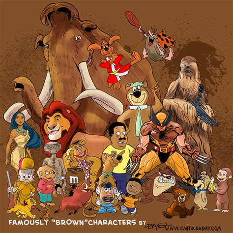 Cartoon Characters With Brown Hair At Lola Mowbray Blog