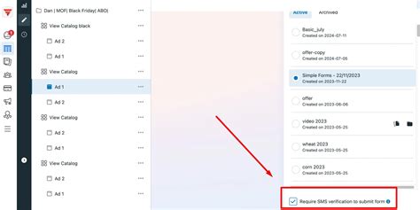 meta lead ads sms verification feature