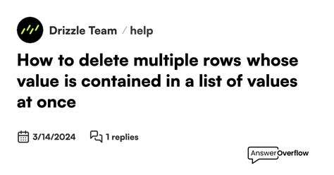 How To Delete Multiple Rows Whose Value Is Contained In A List Of