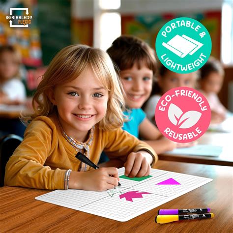 Scribbledo Xy Graph Dry Erase Sheets 9”x12” Math Wayfair
