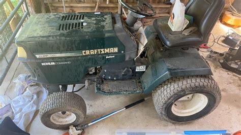 Craftsman 22.5HP V-twin Kohler command tractor | Live and Online Auctions on HiBid.com
