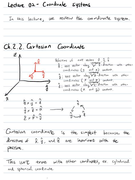 전자기학i lecture 1 coordinatesystems 필기 pdf