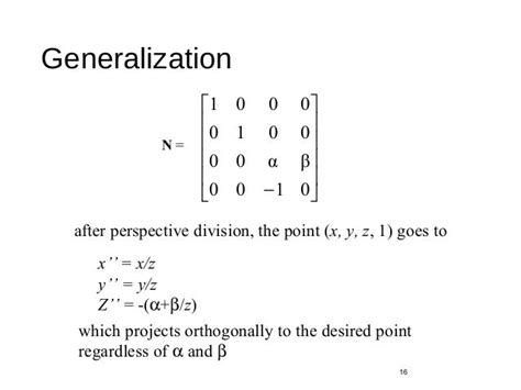 Projection Matrices