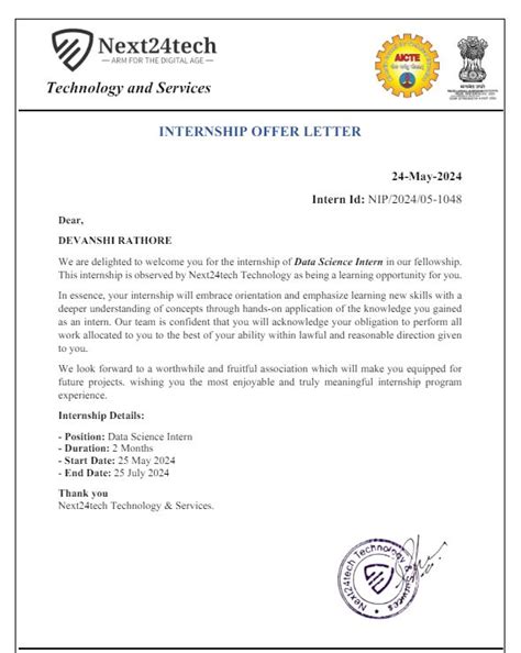 Devanshi Rathore On Linkedin Next24tech Internship