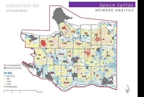 Space Syntax Network Analysis Integration Model For Choice Radius 800m