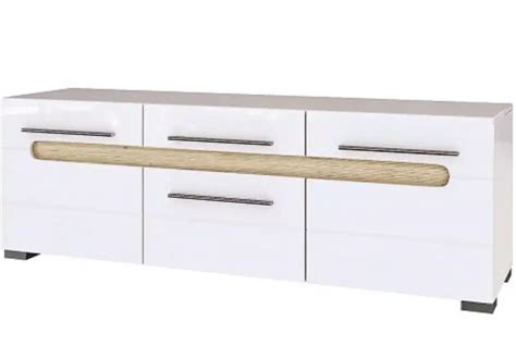 Купити Тумба ТВ в сучасному стилі Бянко Світ меблів колір білий білий глянець ціна 3078 грн