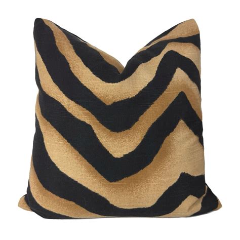 Clearance Darrow Black Brown Tiger Stripe Pillow Cover Aloriam