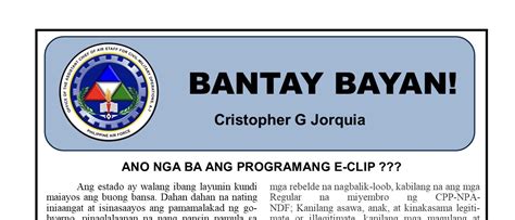 Ano Nga Ba Ang Programang E Clip Punto Central Luzon