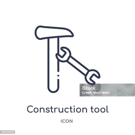 산업 개요 모음에서 선형 구성 도구 아이콘입니다 얇은 라인 건설 도구 아이콘 흰색 배경에 고립입니다 건설 공구 트 렌 디 일러스트레이션 0명에 대한 스톡 벡터 아트 및 기타