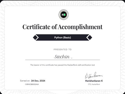 Sachin On Linkedin Python Hackerrank Continuouslearning
