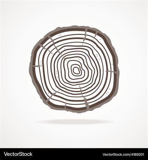 Tree Rings Flat Design Royalty Free Vector Image