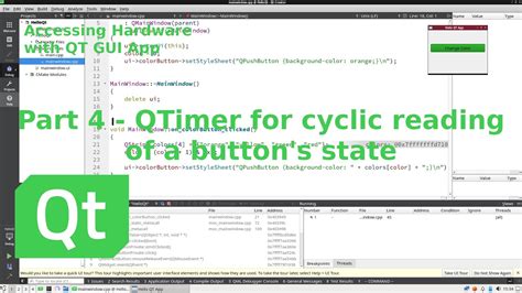 accessing hardware with qt gui app part 4 qtimer for checking a
