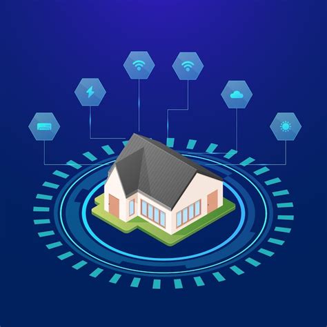 Premium Vector Isometric Iot Composition Background With House