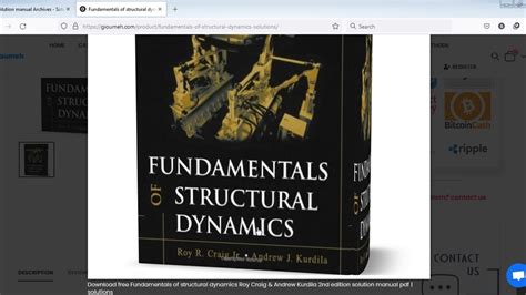 Fundamentals Of Structural Dynamics Roy Craig 2nd Edition Solution