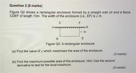Solved Question Marks Figure Q Shows A Rectangular Chegg