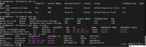 基于kubernetes集群搭建wordpress（wordpressmysqlpv Pvc Nfs）kuberentes