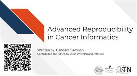 Chapter 1 Introduction Advanced Reproducibility In Cancer Informatics
