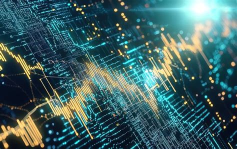 Abstract Visualization Of Digital Signals Displaying Data Patterns And