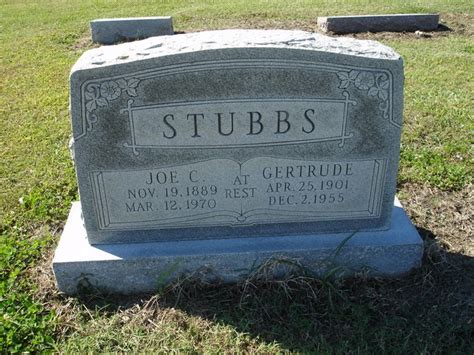 Joseph Cephas “joe” Stubbs 1889 1970 Mémorial Find A Grave