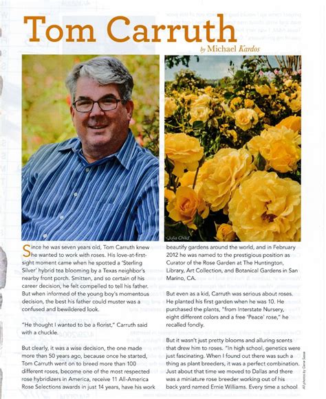 Tom Carruth Profile A City A Month