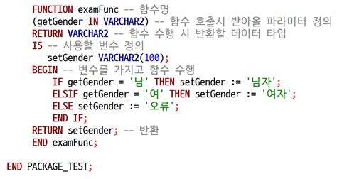 오라클 패키지package 생성부터 실행까지