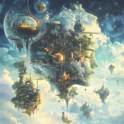 Exploring Consciousness Through Dreamlike Landscapes Surreal Worlds Digital Art Ethereal