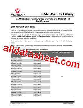 ATSAME54P20A Datasheet PDF Microchip Technology