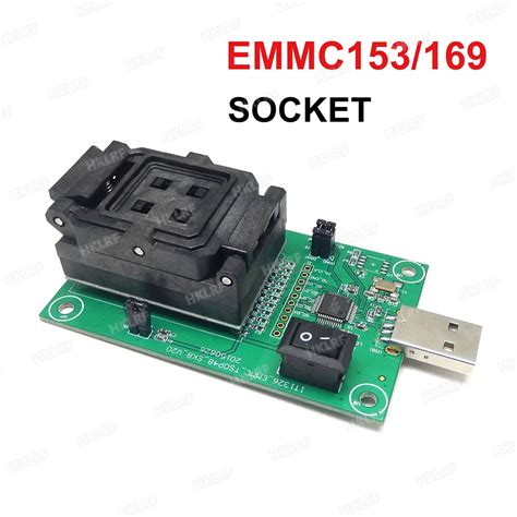 EMMC153 169 Test Socket USB Reader IC Size 11 5 X13 Mm NAND Flash Test For Data Recovery In