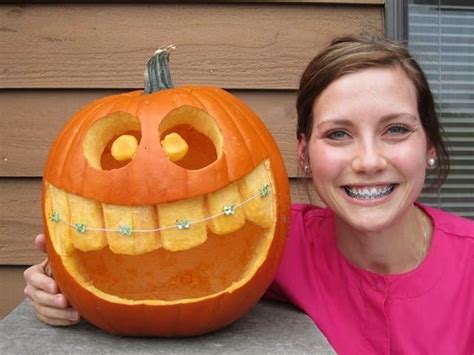 A Pumpkin With Braces Marking The Milestone Of Ortho Pumpkin
