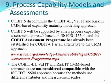 Comparing COBIT And COBIT Presented