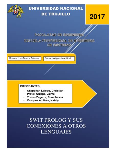 Swit Prolog Y Sus Conexiones A Otros Lenguajes De Programacion Pdf