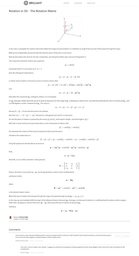 D Rotation Of Coordinates Axis Mathematics Stack Exchange