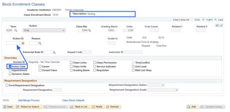 Block Enrollment Emory University Atlanta Ga