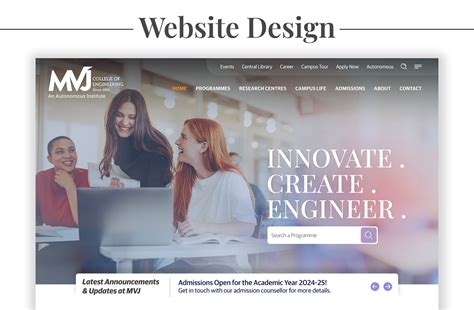 University UI UX Website Education Landing Behance