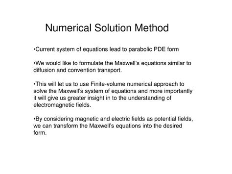 Ppt Magnetic Fields And Numerical Simulation Powerpoint Presentation