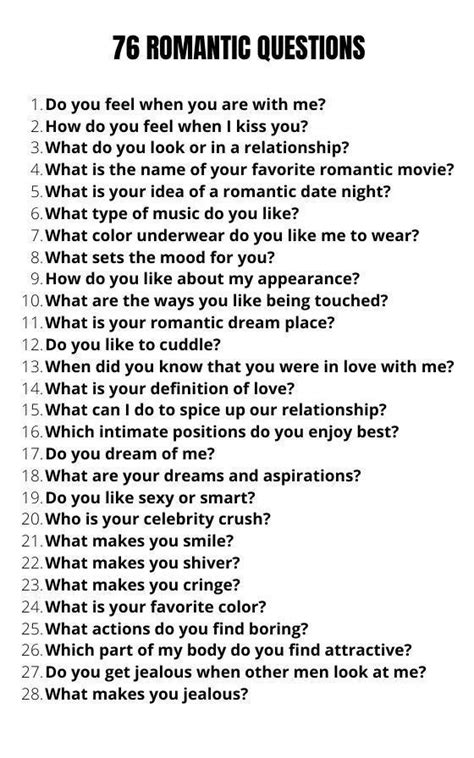 76 Romantic Questions Truth Or Dare Questions Questions To Ask Your