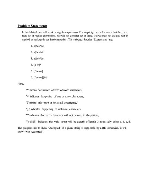 Compiler Lab Final Report Writing Pdf