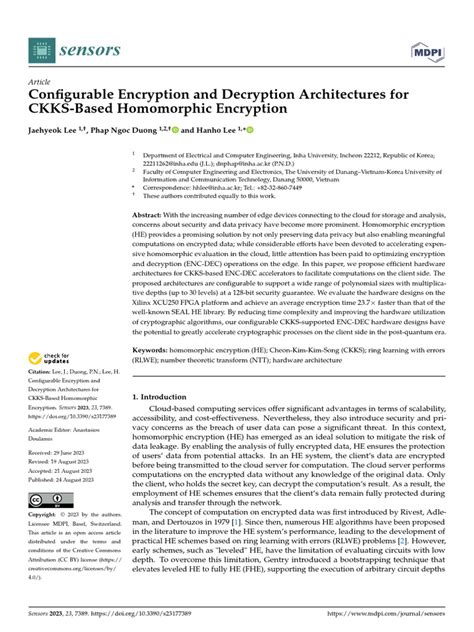 Ckks Based Homomorphic Encryption Pdf Encryption Key Cryptography