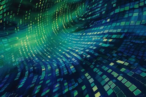 Premium Photo Abstract Digital Waveform With Glowing Particles