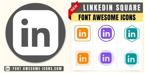 font awesome linkedin square icon