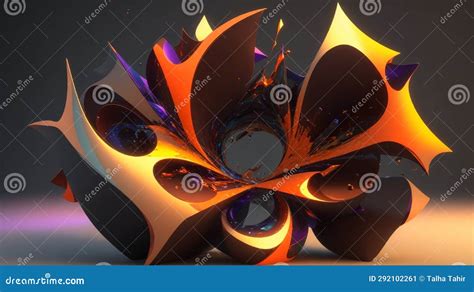 Bursting Abstract 3d Shape Stock Image Image Of Outward 292102261