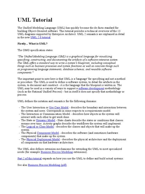 Uml Two Sparx Old Pdf Class Computer Programming Use Case