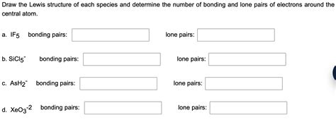 [solved] Draw The Lewis Structure Of Each Species And Det