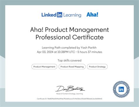 Yash Parikh On Linkedin Certificate Of Completion