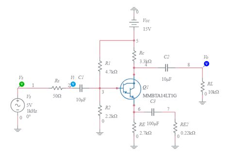 CE Amplifier Multisim Live