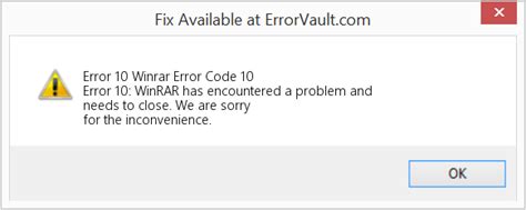 How To Fix Error Winrar Error Code Error WinRAR Has Encountered A Problem And