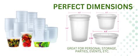 Deli Containers With Lids 16 Oz 50 Pack Disposable Clear Lunch